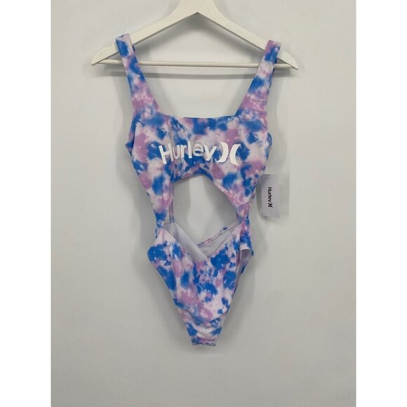 Hurley | Swim | Womens One Piece Hurley Tie Dye Blue Purple Front And ...